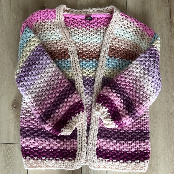 SAACHI | Sweaters | Saachi Mayflower Stripe Crochet Cardigan | Poshmark